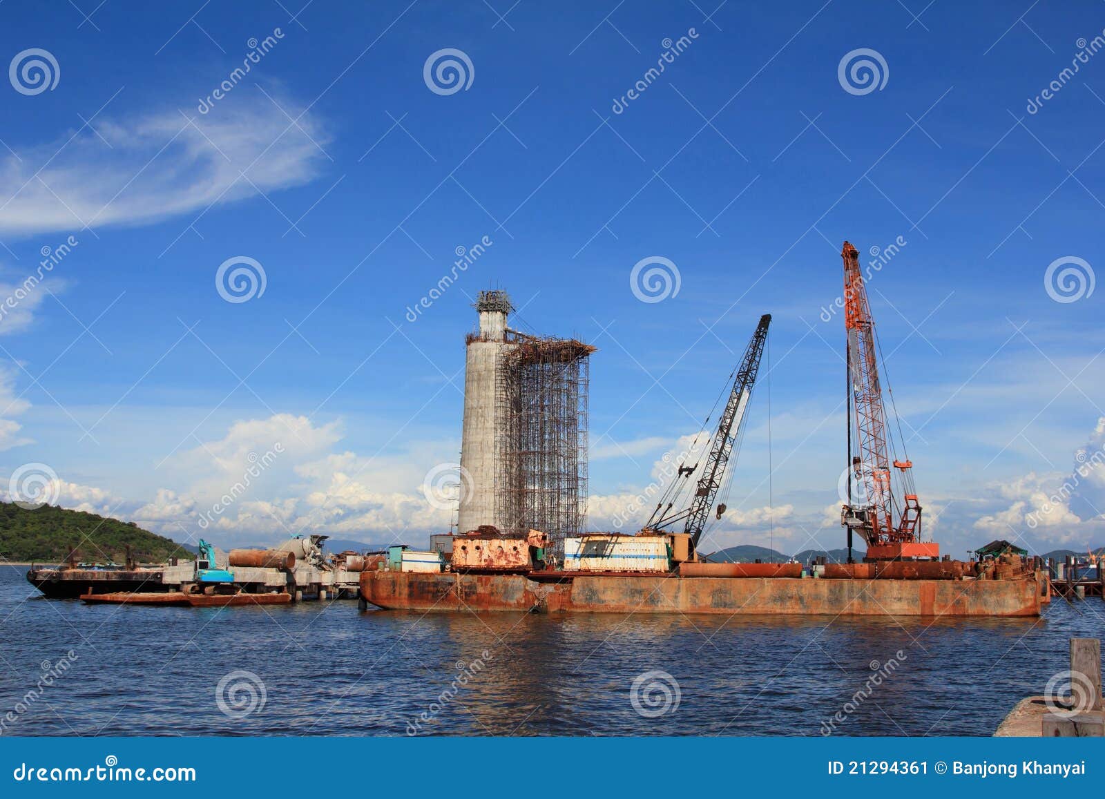 The Lighthouse Under Construction Stock Image - Image of landmark ...