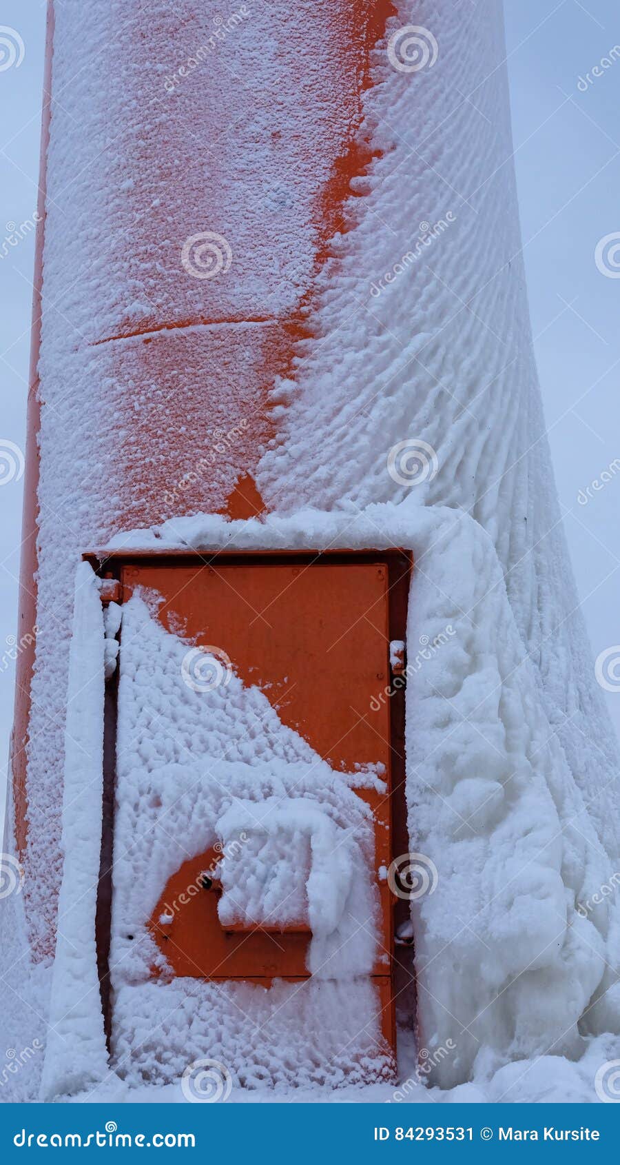 Lighthouse. stock image. Image of lighthouse, snow, winter - 84293531