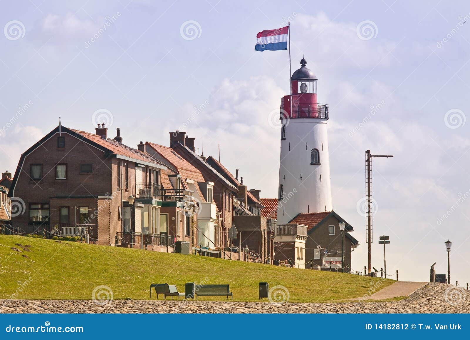 Lighthouse of Urk, the Netherlands Stock Photo - Image of architecture ...