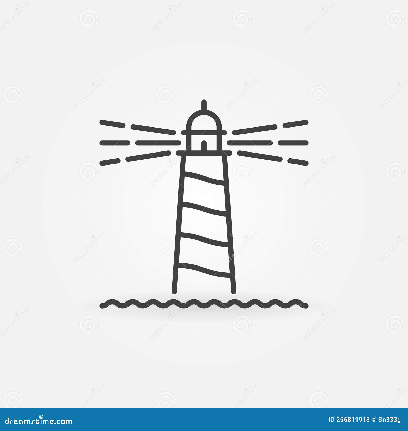 Lighthouse Vector Concept Simple Icon or Symbol in Line Style Stock Vector - Illustration of ...