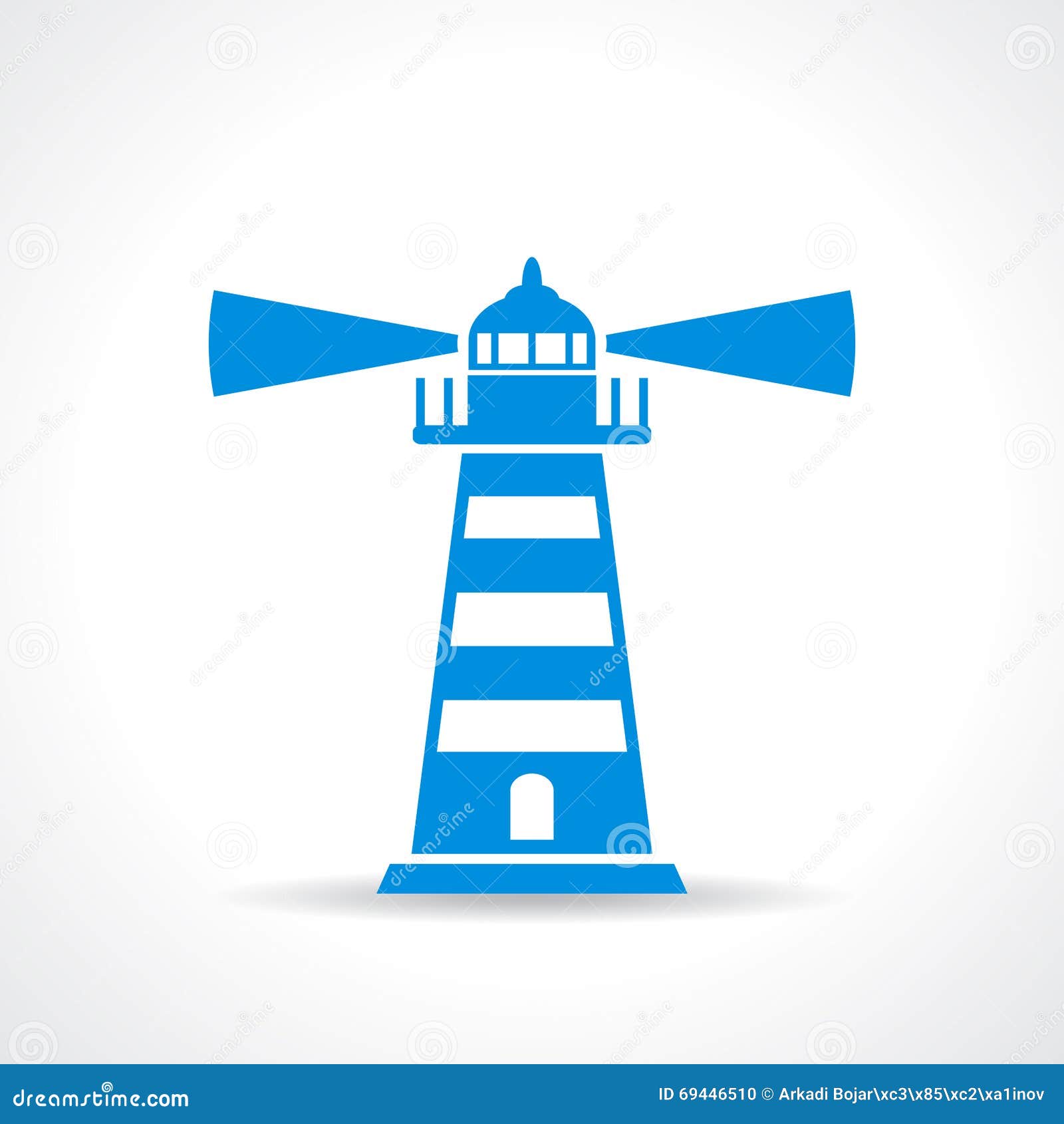 Lighthouse vector icon stock vector. Illustration of business - 69446510