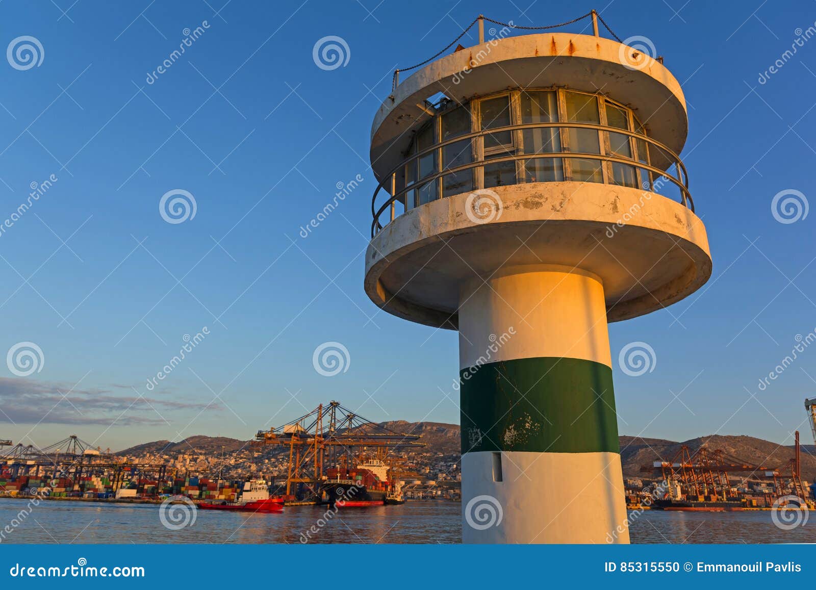 Lighthouse stock photo. Image of greek, athens, cargo - 85315550
