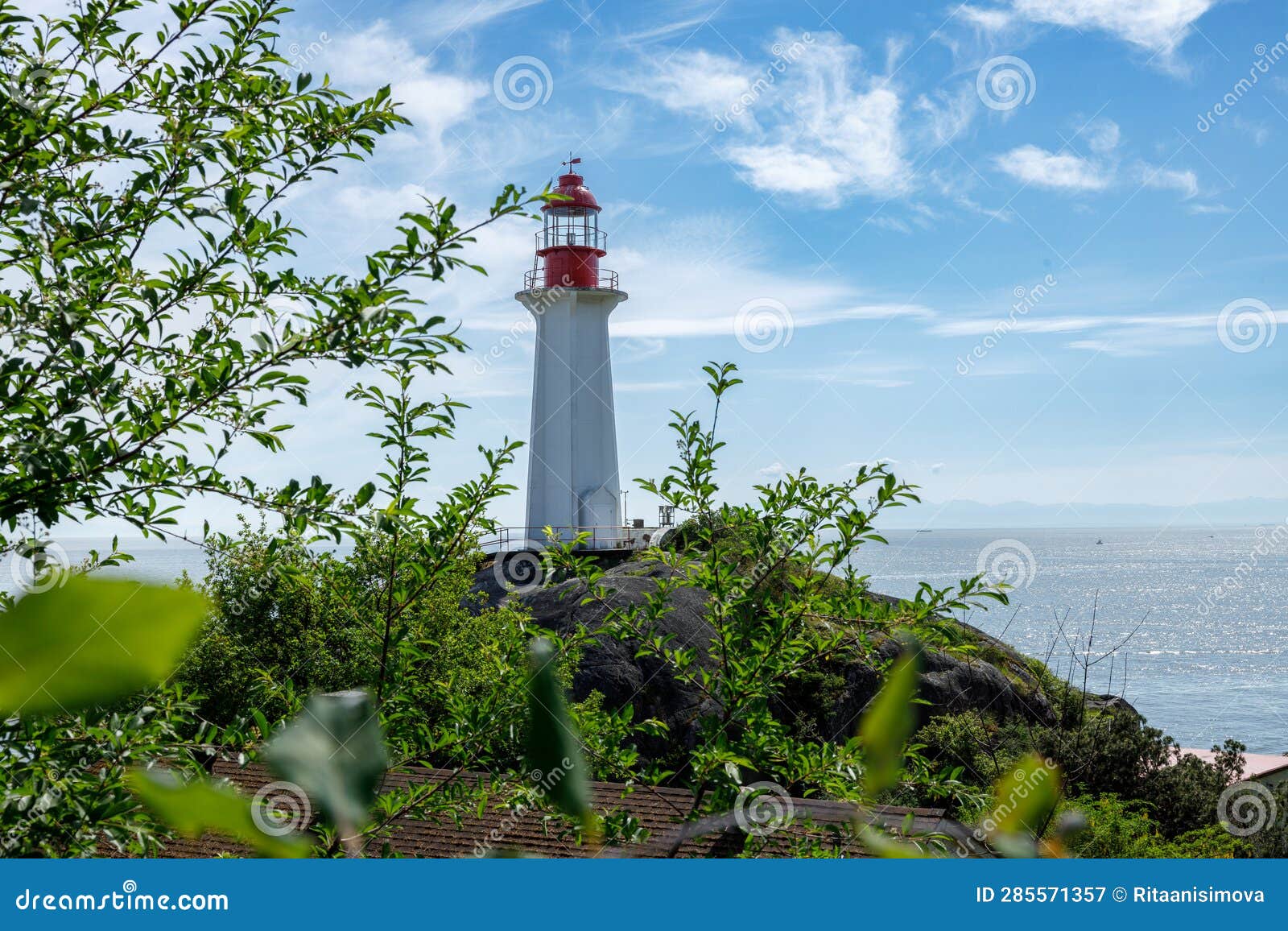 Lighthouse Viewpoint Inside Lighthouse Park Stock Image - Image of ...