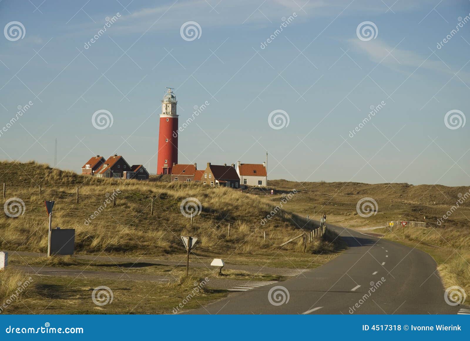 Lighthouse village stock photo. Image of green, dunes - 4517318
