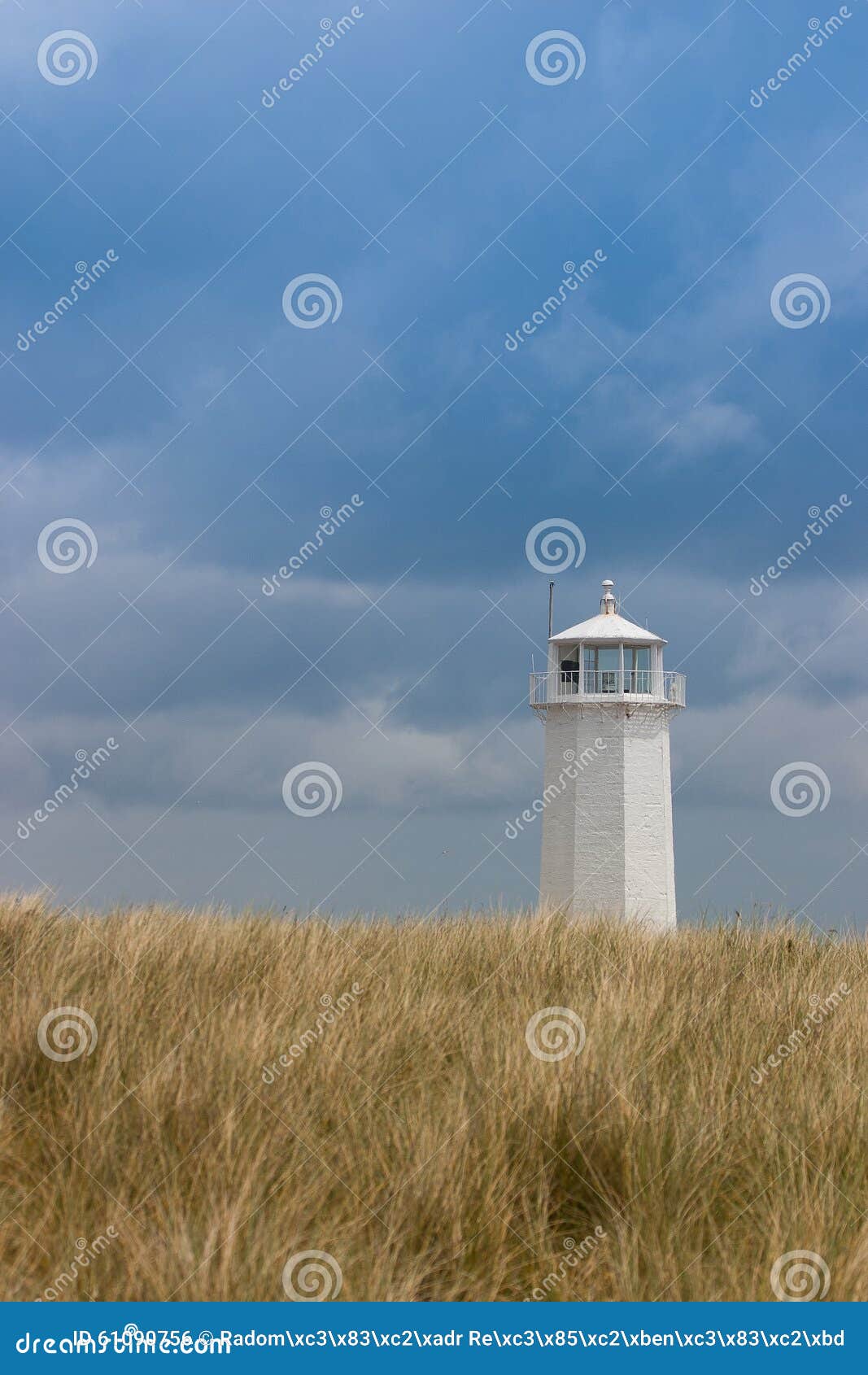 Lighthouse on Walney Island, Great Britain Stock Photo - Image of ...