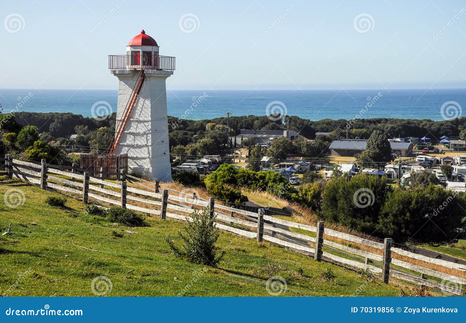 The Lighthouse at Warrnambool. Stock Photo - Image of barrel, space ...