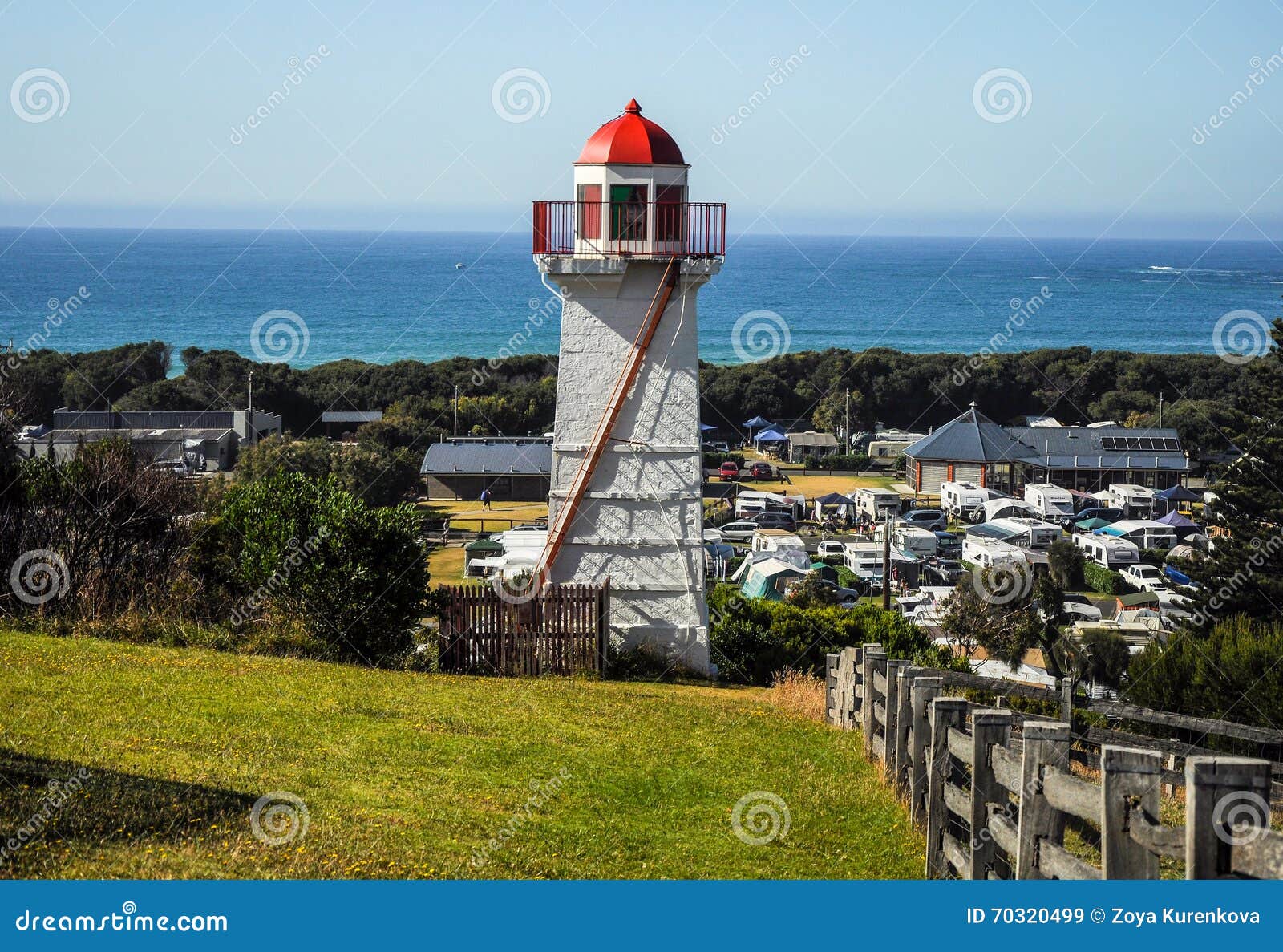 The Lighthouse at Warrnambool. Stock Image - Image of january, pier ...