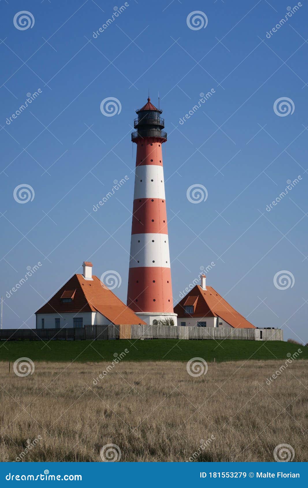 The Westerheversand Lighthouse is Very Popular Stock Image - Image of ...