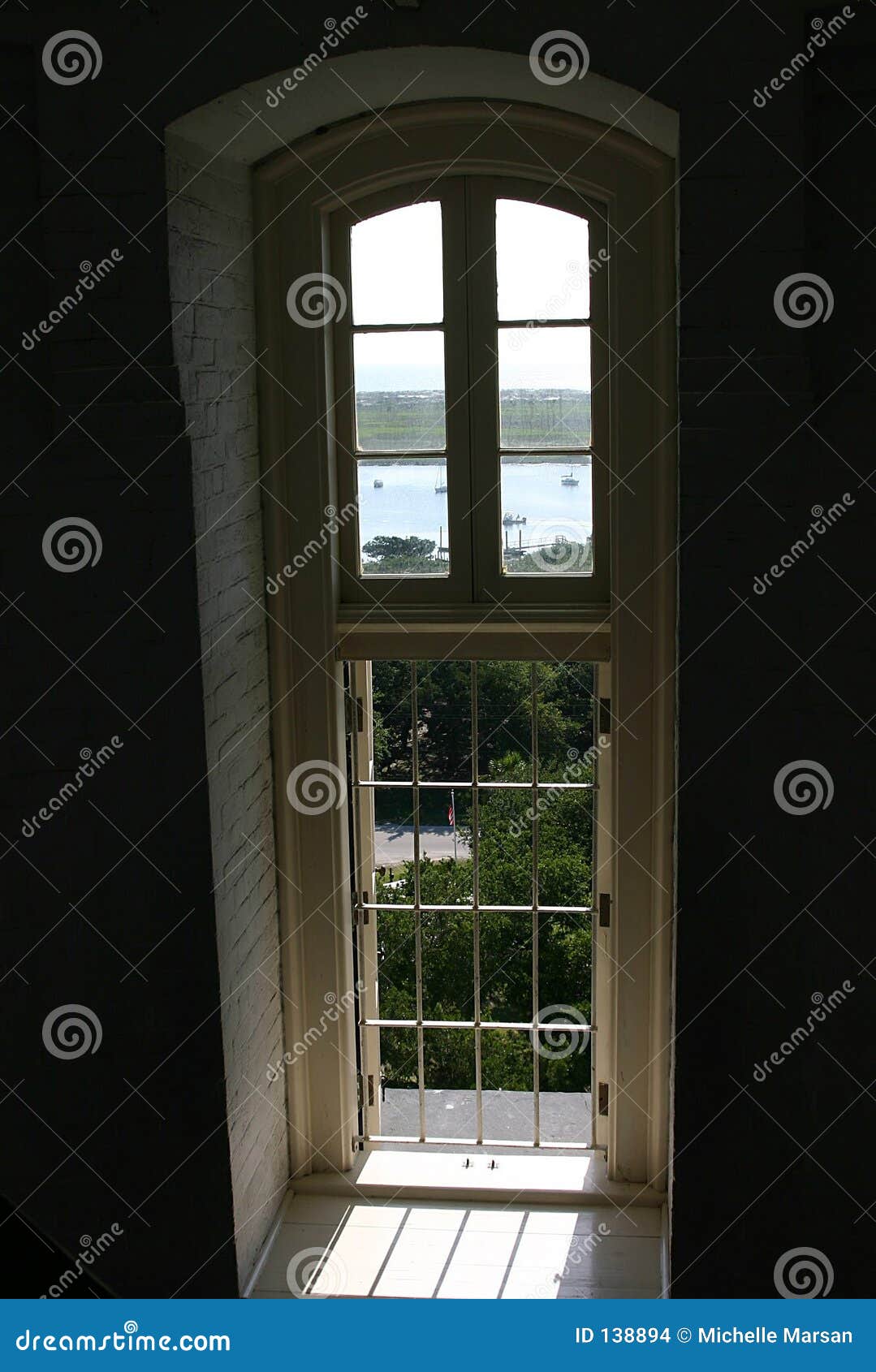 Lighthouse window stock photo. Image of arch, ocean, details - 138894