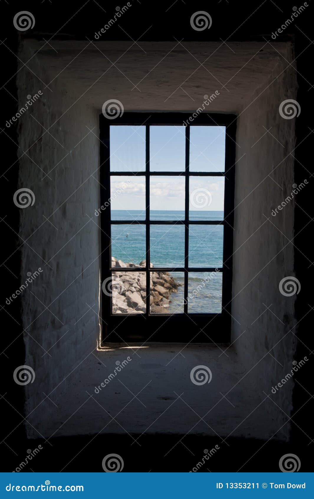 Lighthouse window view stock image. Image of architecture - 13353211