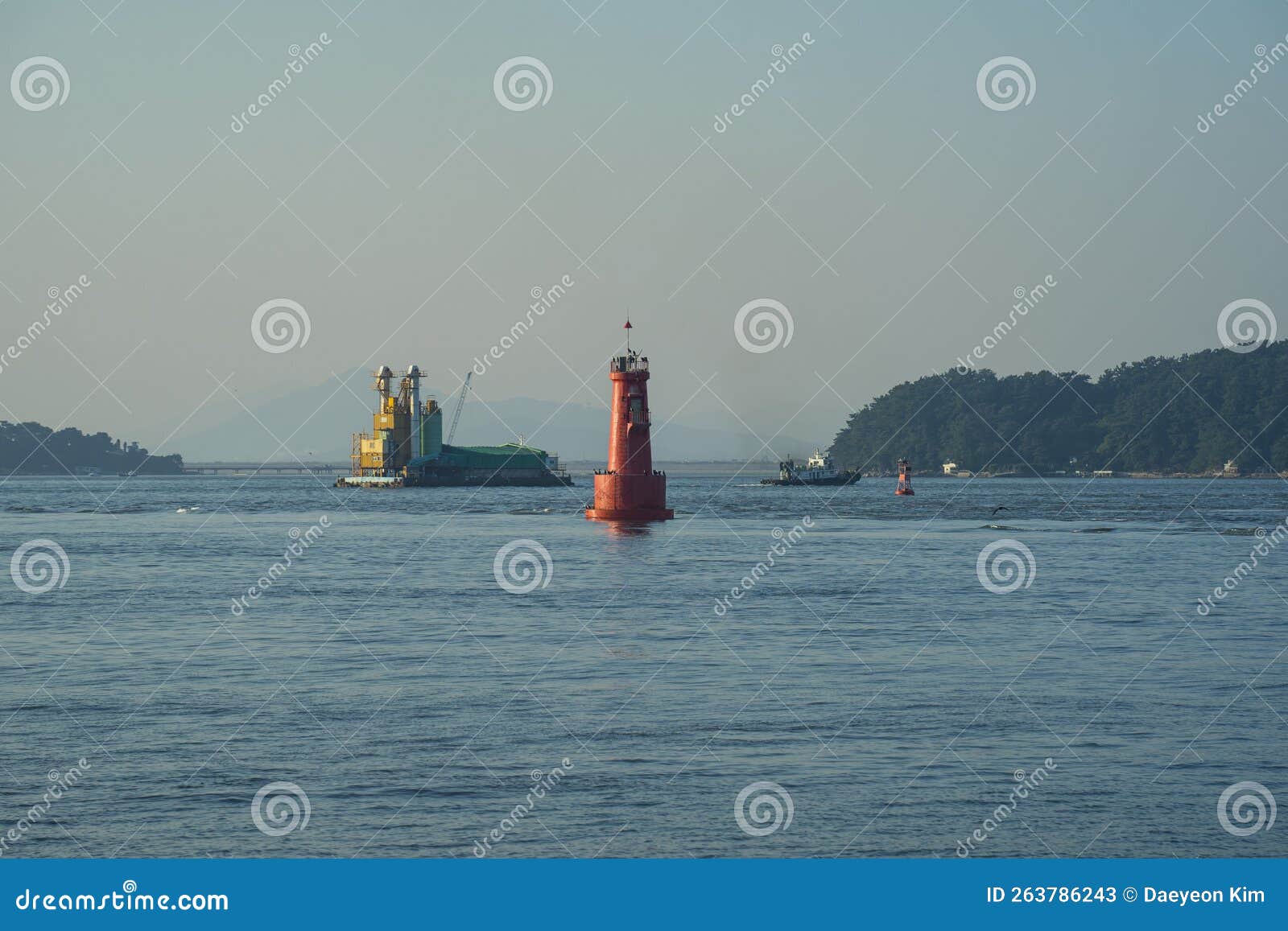 Lighthouse on Wolmido Island, Incheon, Korea Stock Image - Image of ...