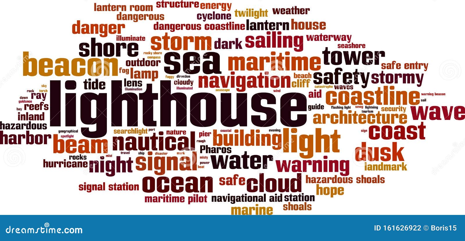 Lighthouse word cloud stock vector. Illustration of building - 161626922