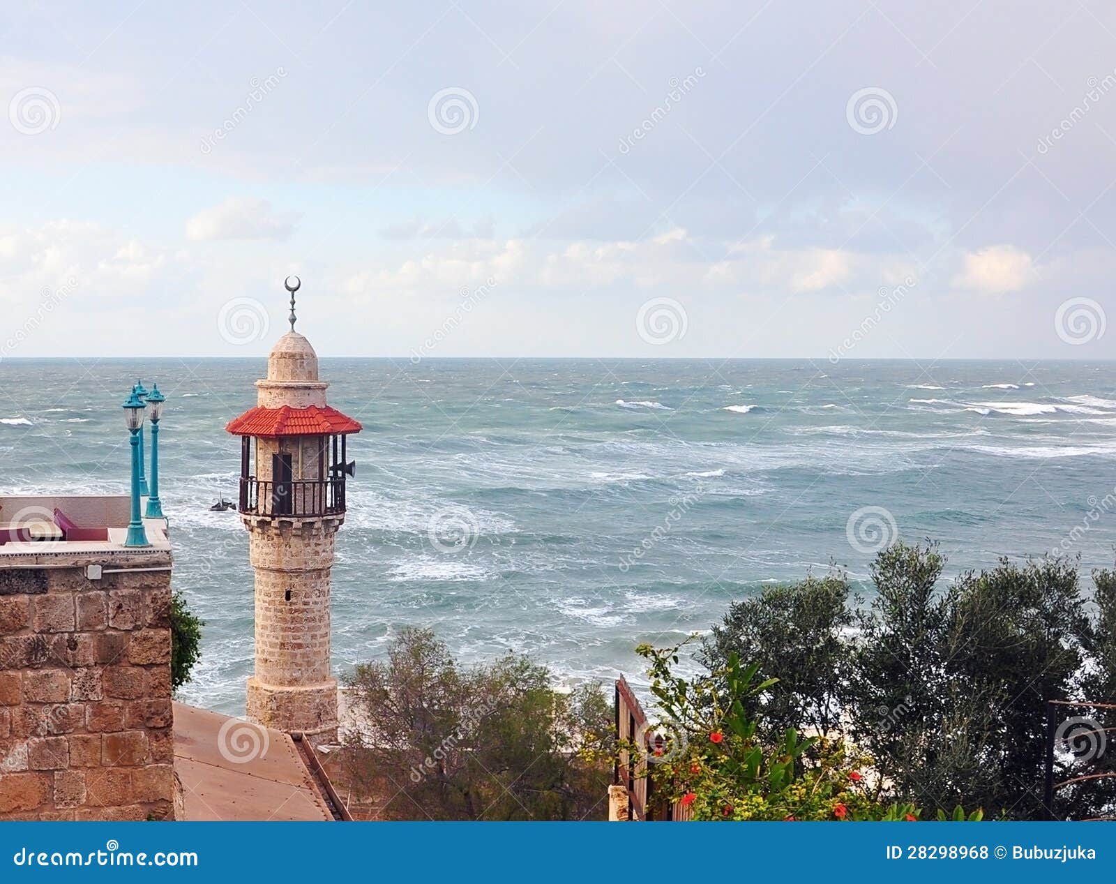 Lighthouse at Yaffa stock photo. Image of nature, brick - 28298968