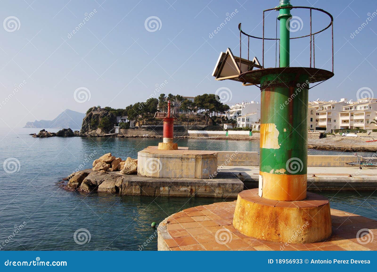 Lighthouses stock image. Image of port, signpost, ocean - 18956933