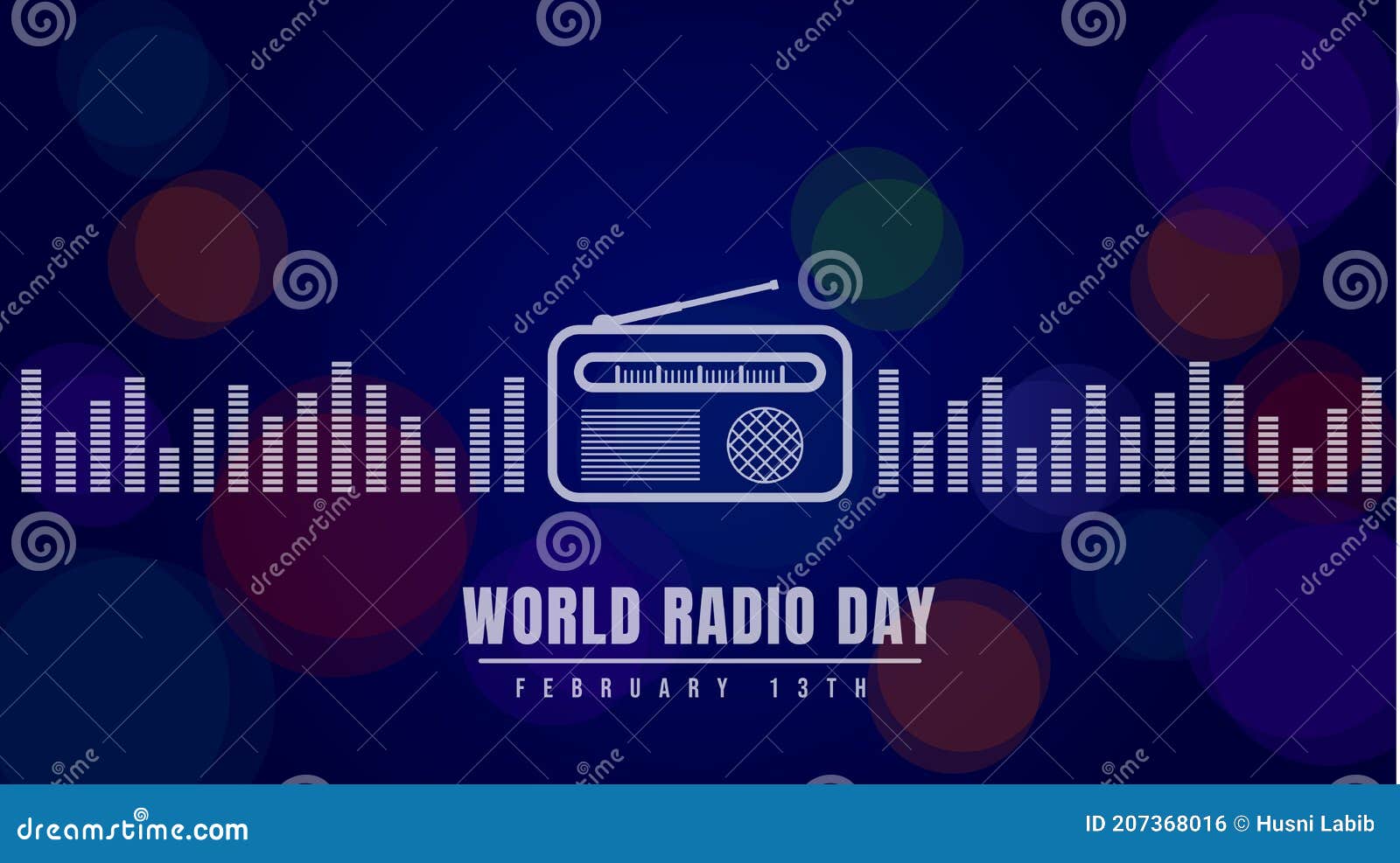 Lighting Abstract Background with Radio and Frequency Design Stock ...