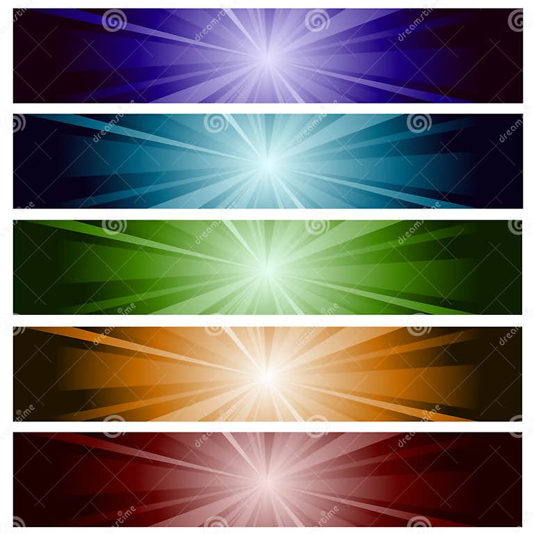 Lighting banner set stock vector. Illustration of presentation - 18040916