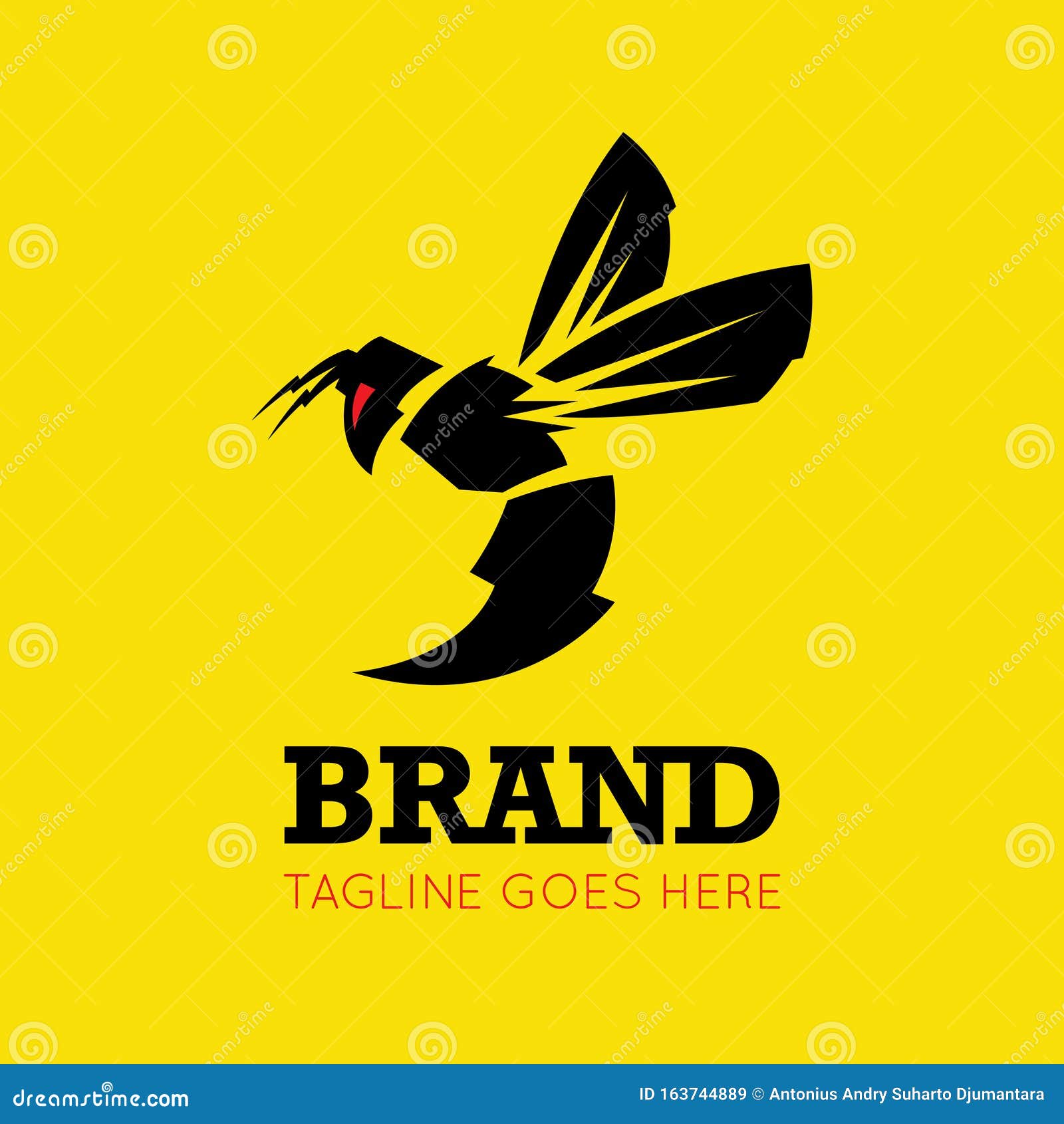 Lighting bee logo stock vector. Illustration of design - 163744889