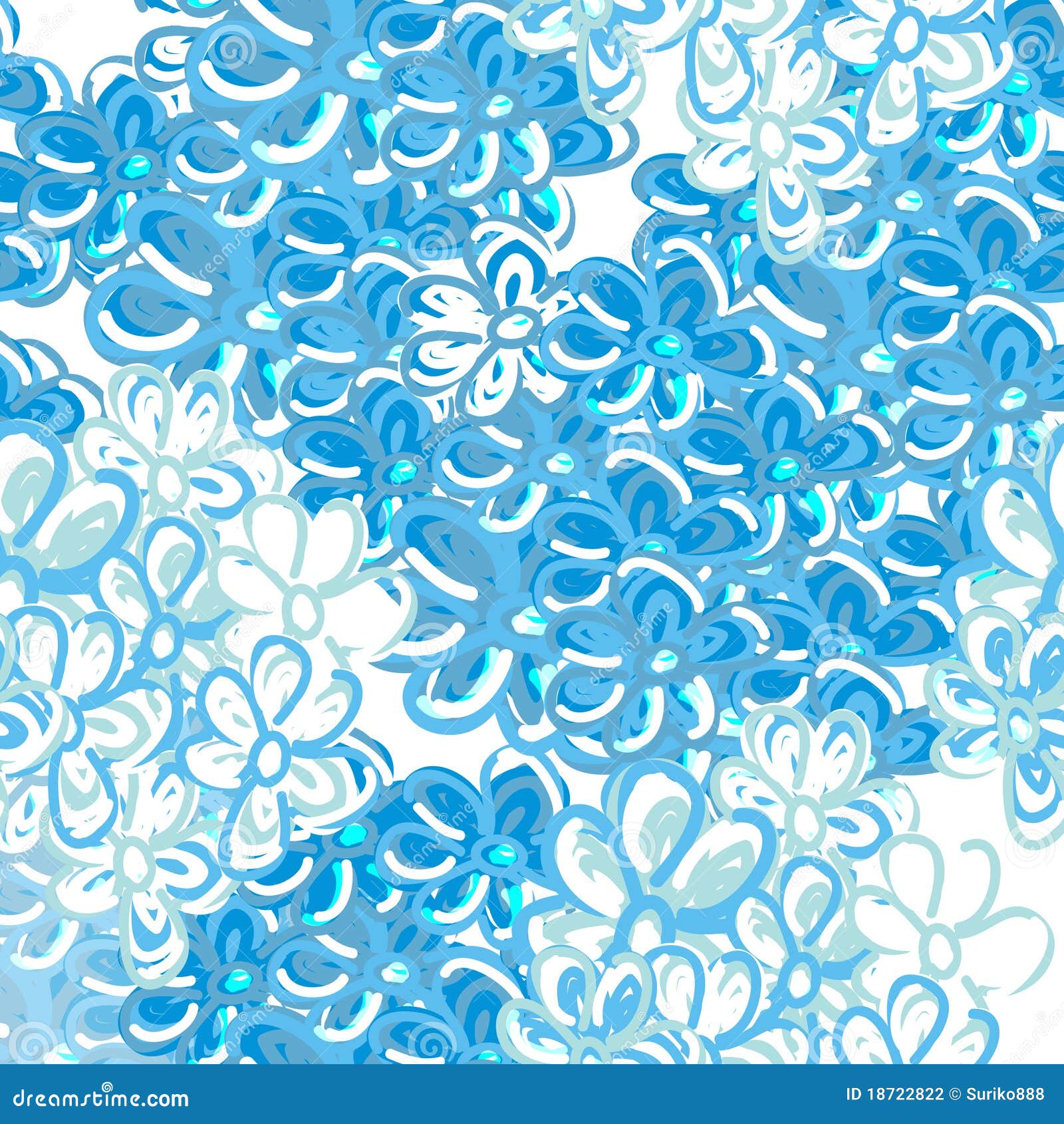 Lighting Blue Flowers Texture Stock Vector - Illustration of nature ...