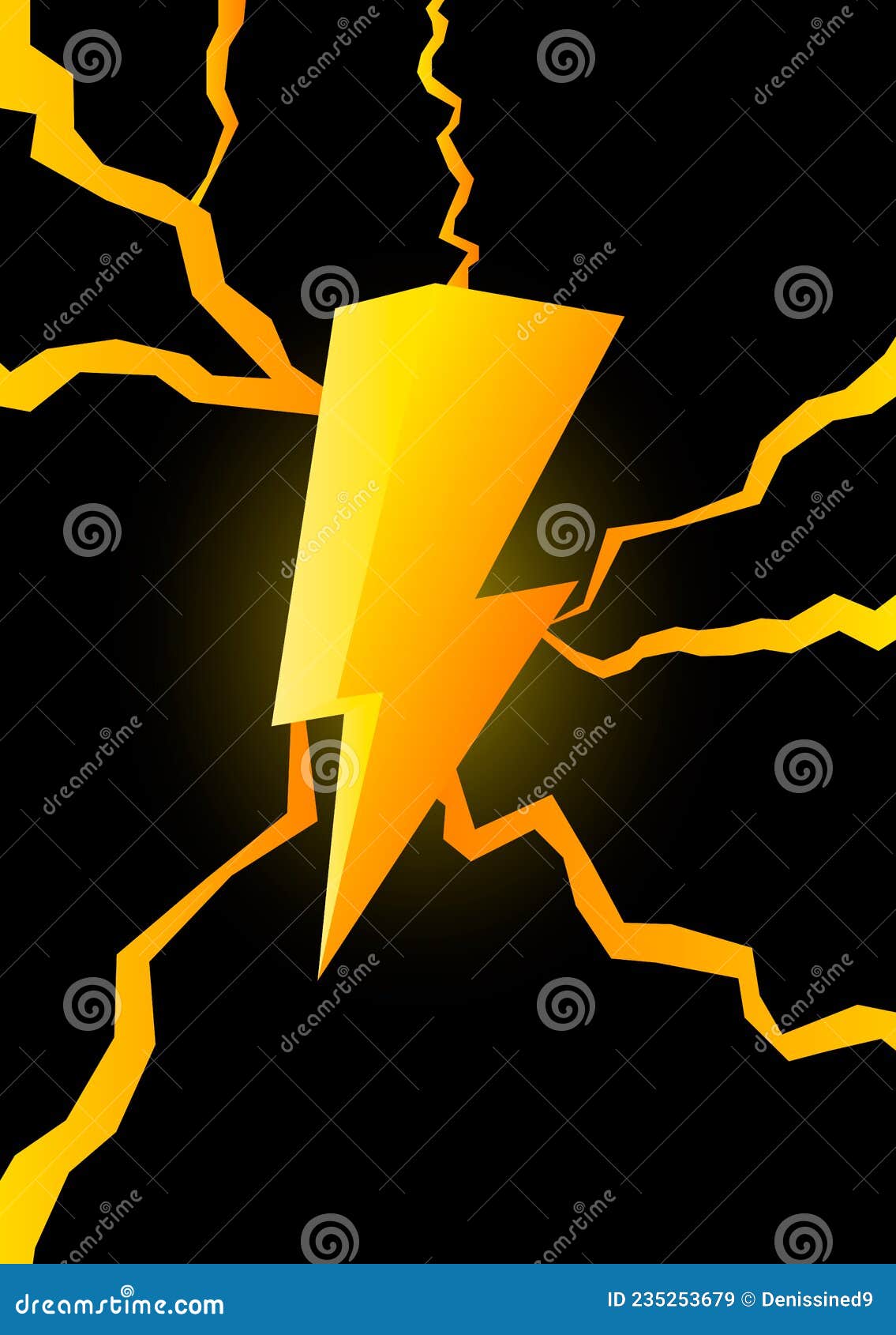 Lighting Bolt, Abstract Background, Poster Design Template Stock ...