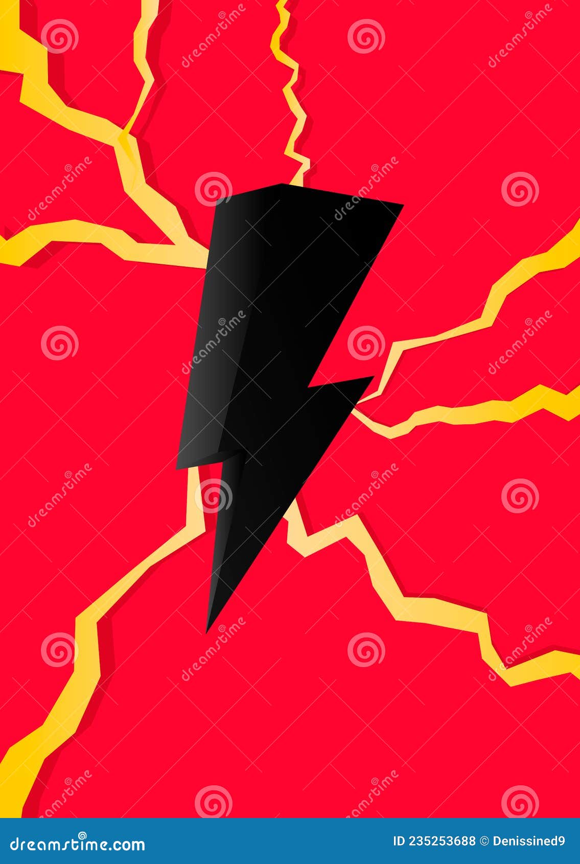 Lighting Bolt, Abstract Background, Poster Design Template Stock ...