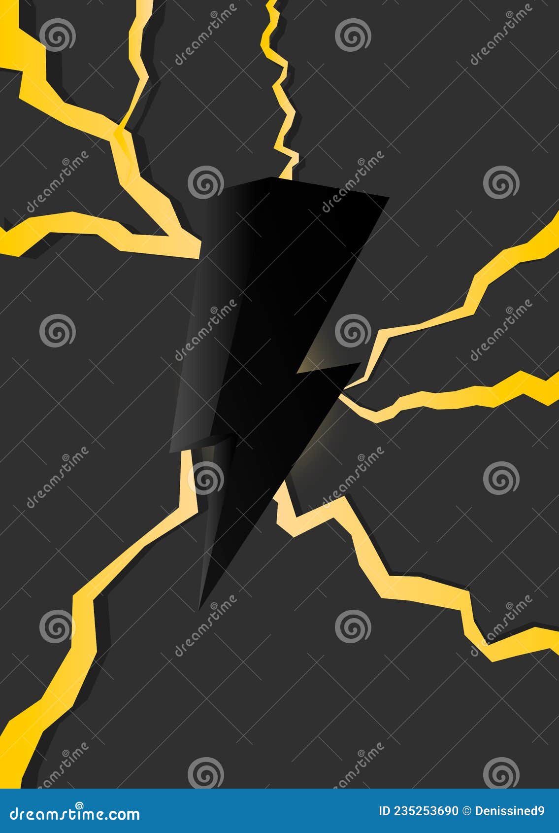 Lighting Bolt, Abstract Background, Poster Design Template Stock ...