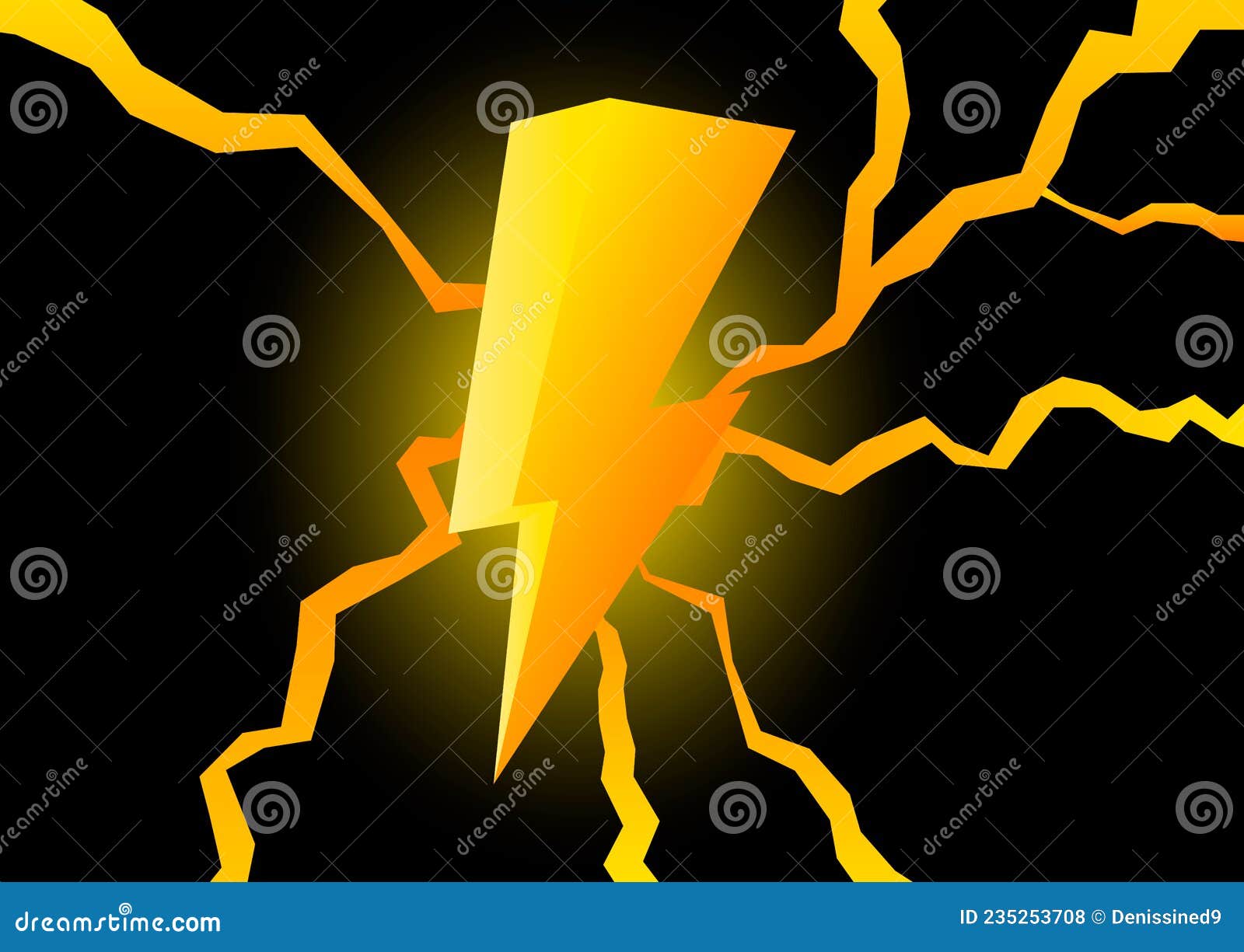 Lighting Bolt, Abstract Background, Poster Design Template Stock ...