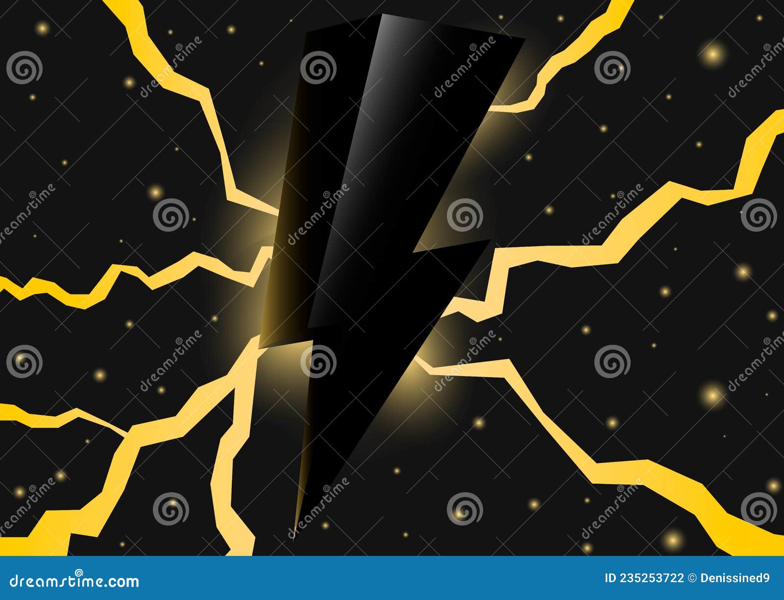 Lighting Bolt, Abstract Background, Poster Design Template Stock ...