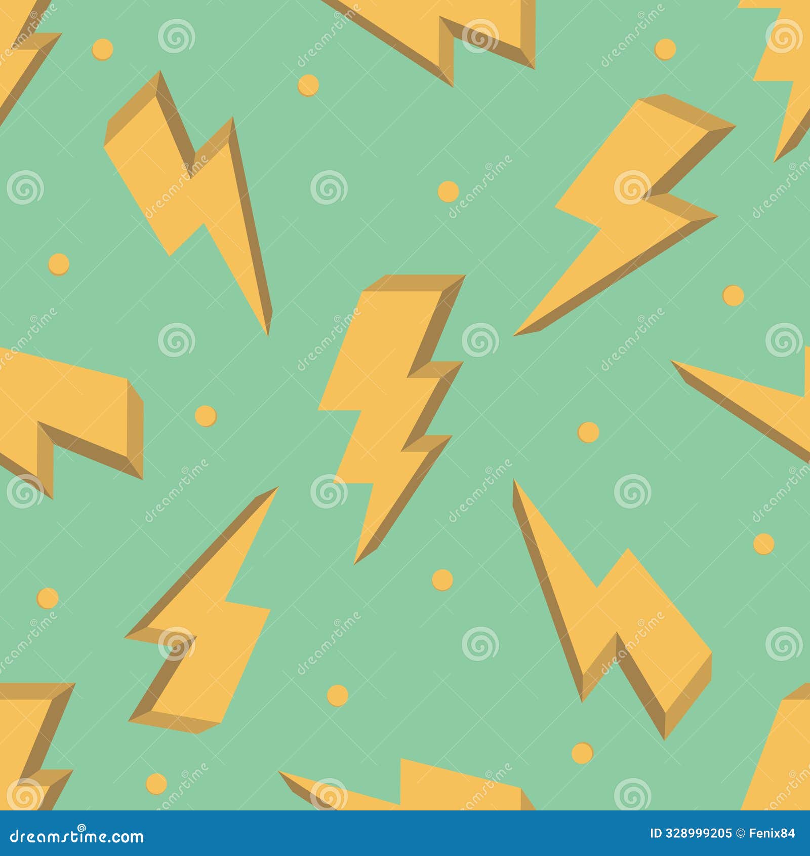 Lighting Bolts Seamless Pattern. Abstract Retro Background For ...
