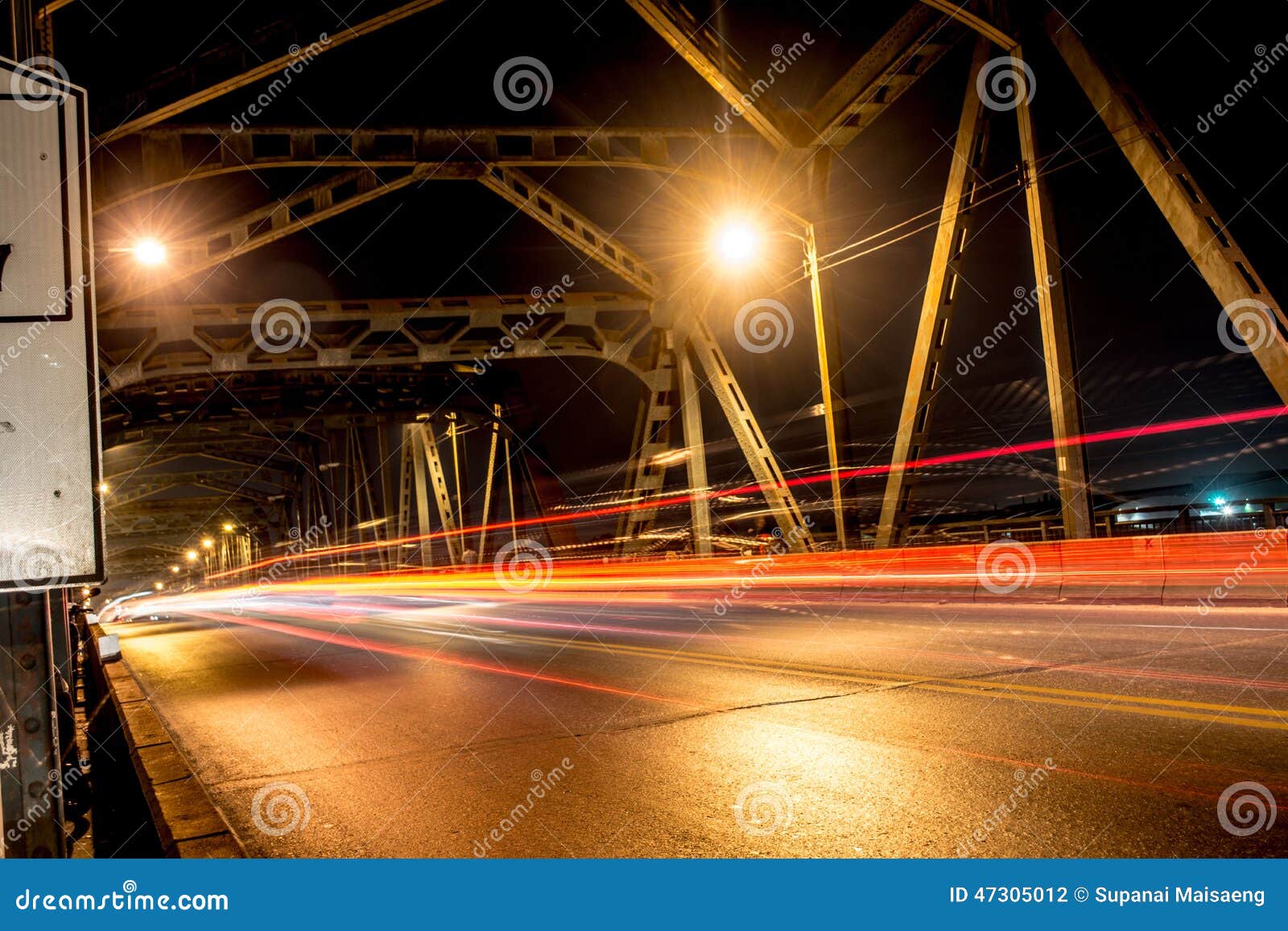 Lighting on the bridge stock photo. Image of famous, picturesque - 47305012