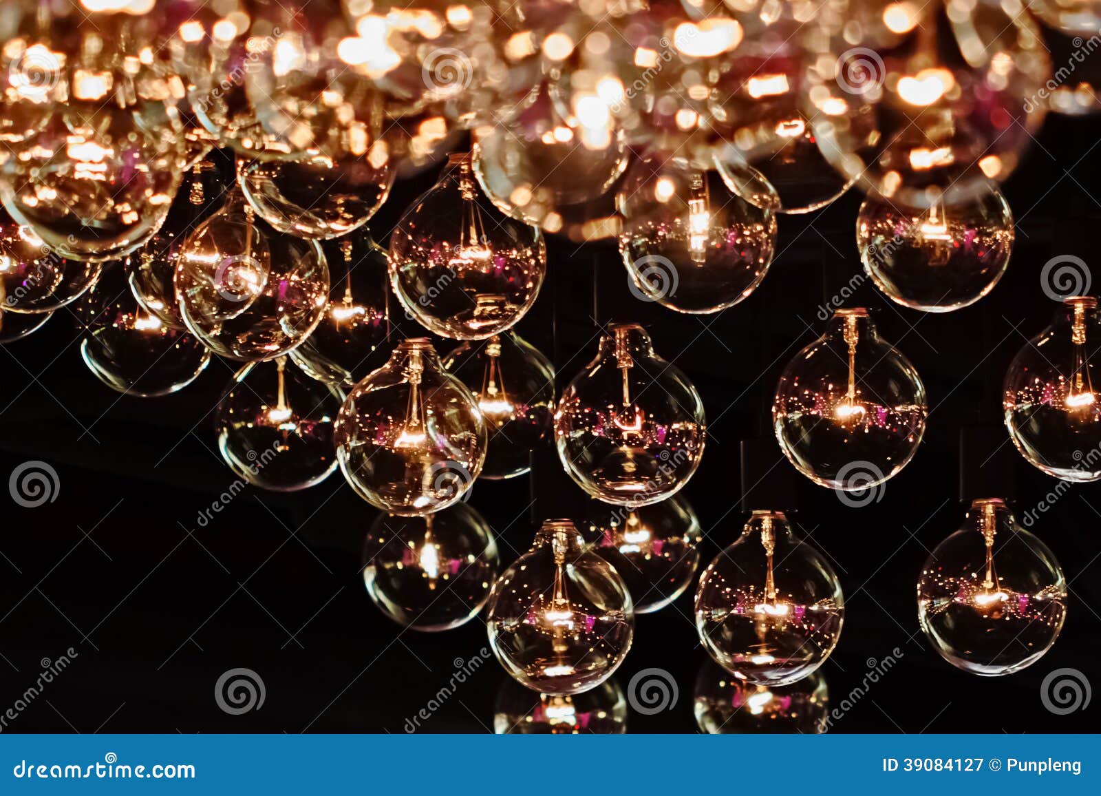 Lighting Bulb Decor, Close Up Stock Image - Image of decorative ...
