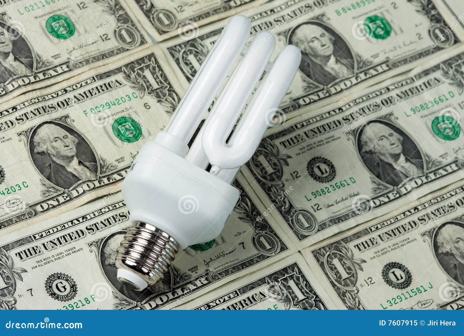 Lighting Bulb with Money on Background Stock Image - Image of ...
