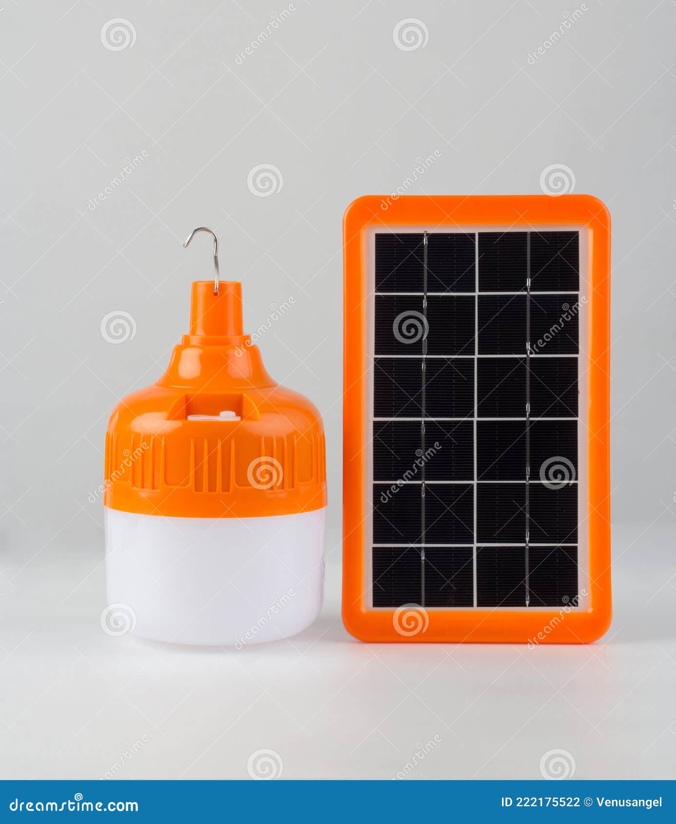 Lighting Bulb with Solar Cell Panel Isolated on White Stock Photo ...