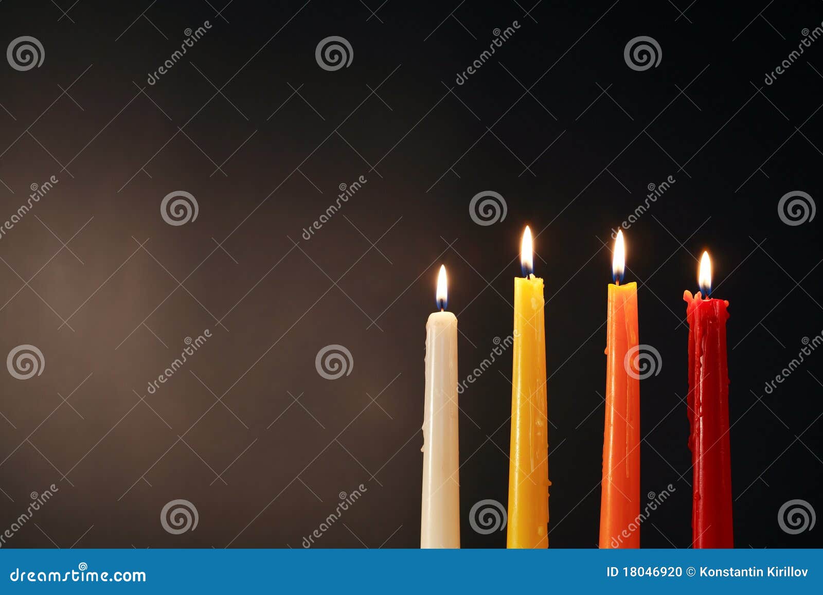 Lighting Candles on Dark stock photo. Image of variegated - 18046920