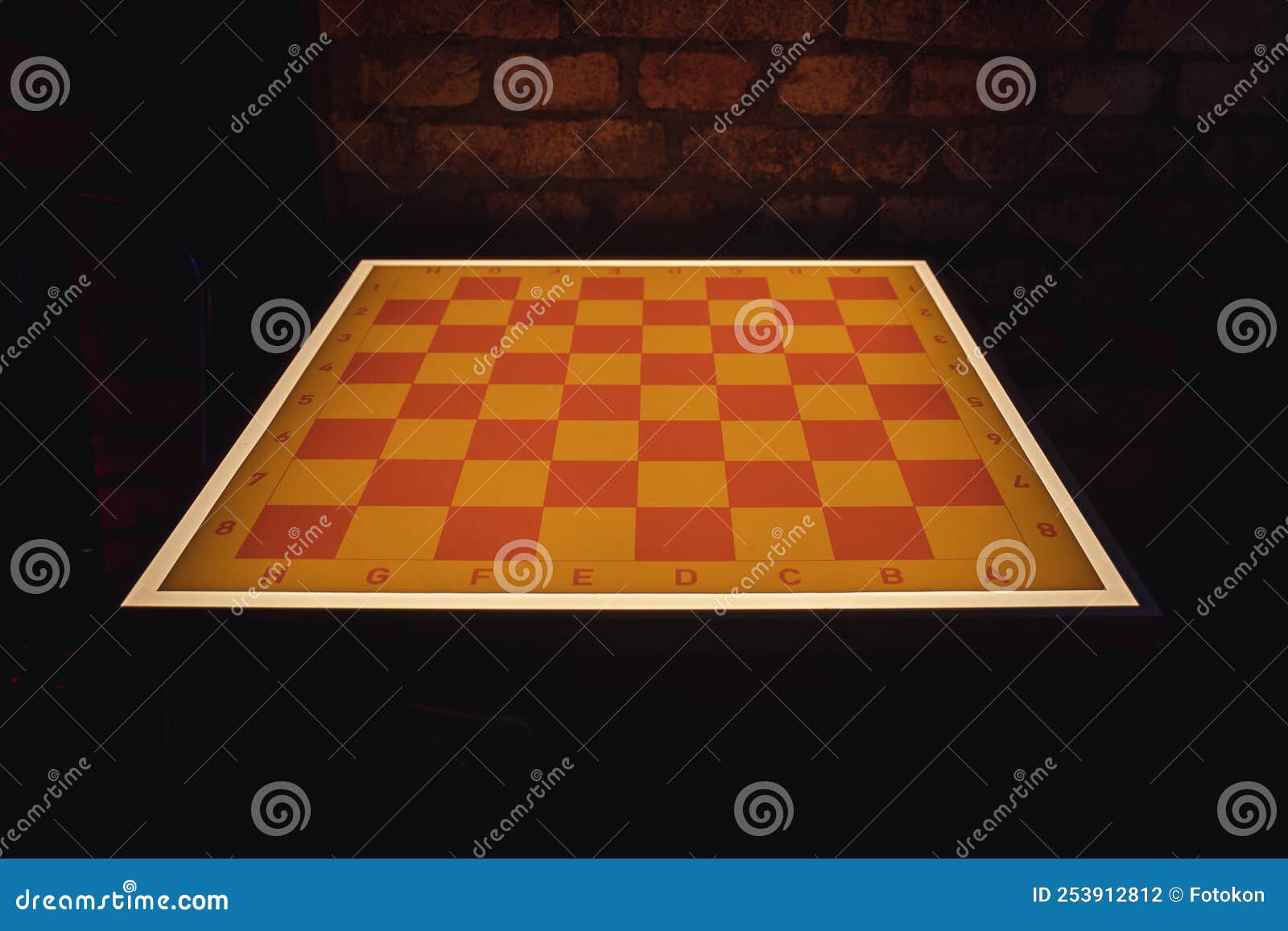 Lighting chess board stock photo. Image of games, square - 253912812
