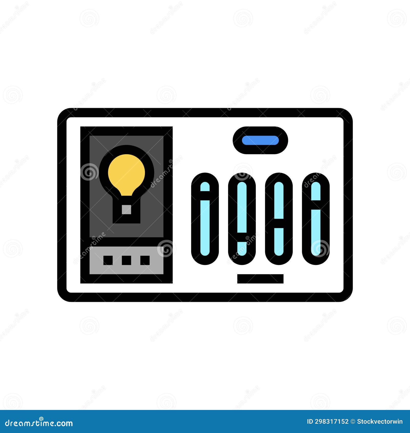 Lighting Controls Efficient Color Icon Vector Illustration Stock Vector ...