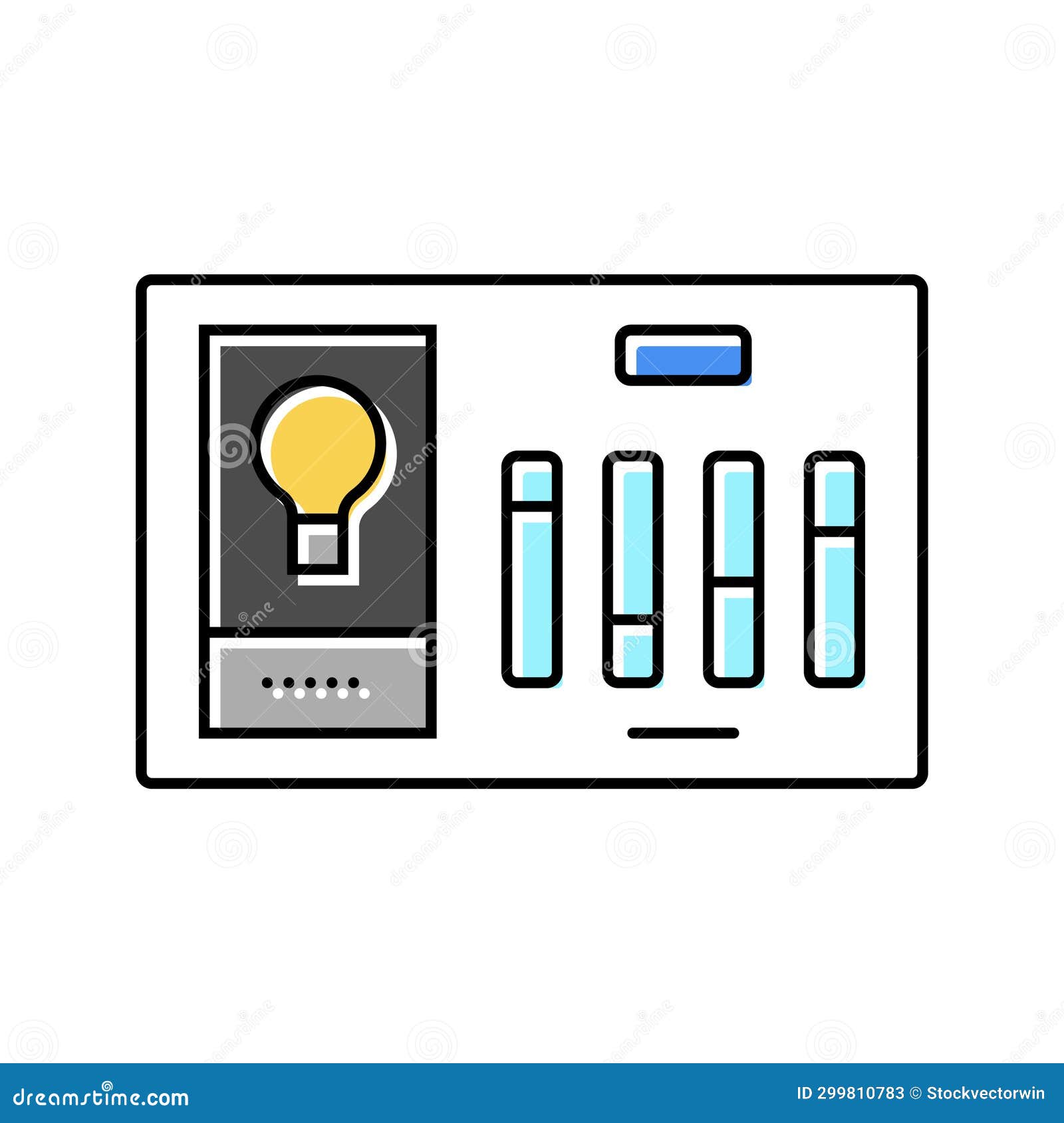 Lighting Controls Efficient Color Icon Vector Illustration Stock ...