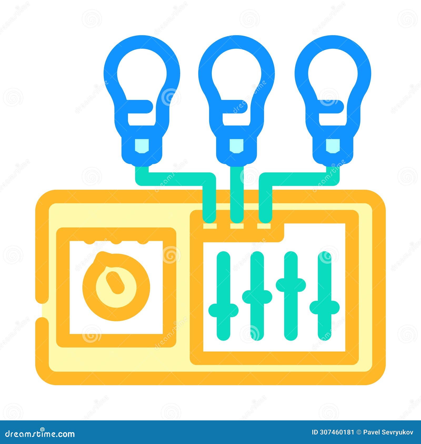 Lighting Controls Efficient Color Icon Vector Illustration Stock Vector ...