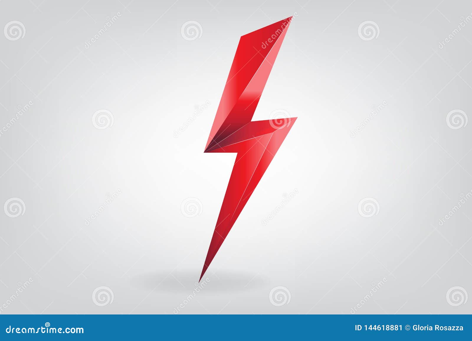 Lighting 3d symbol logo stock vector. Illustration of goal - 144618881