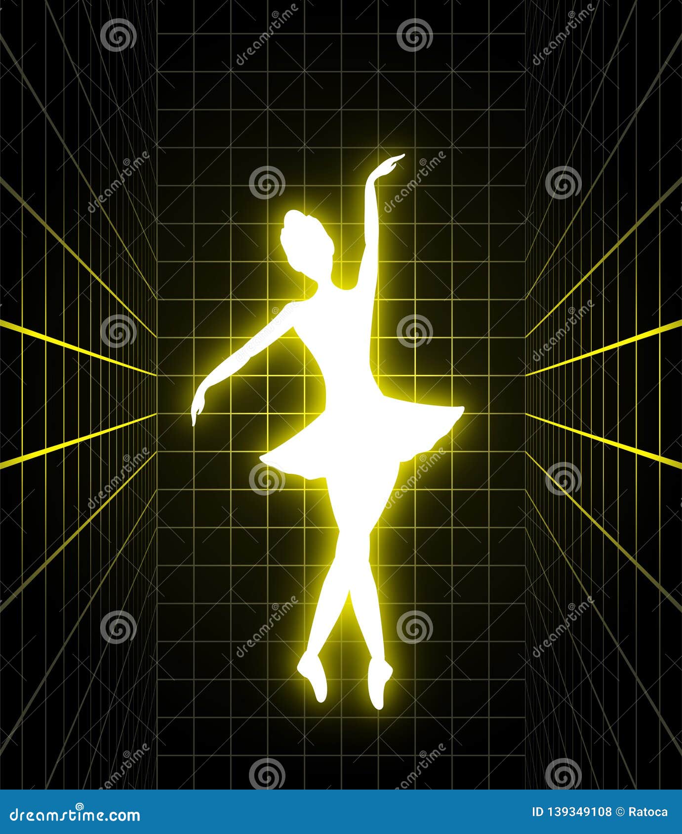 Lighting Dancer Illustration Stock Vector - Illustration of classic ...