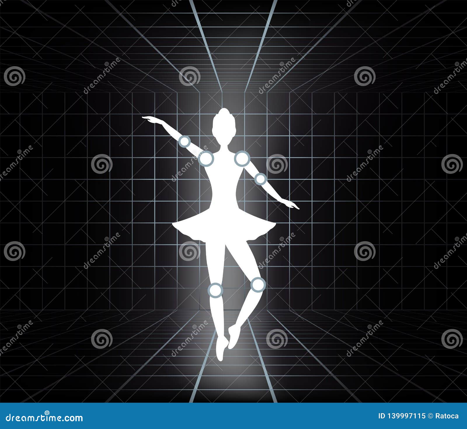 Lighting Dancer Illustration Stock Vector - Illustration of beautiful ...