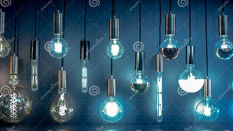 Lighting Decor. Designer Light Bulbs Stock Image - Image of expensive ...