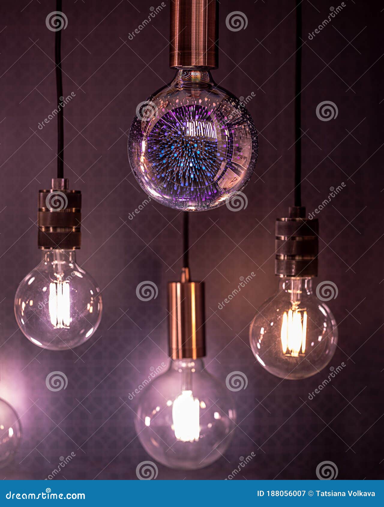 Lighting Decor. Designer Light Bulbs. Decorative Lighting. Idea Stock ...