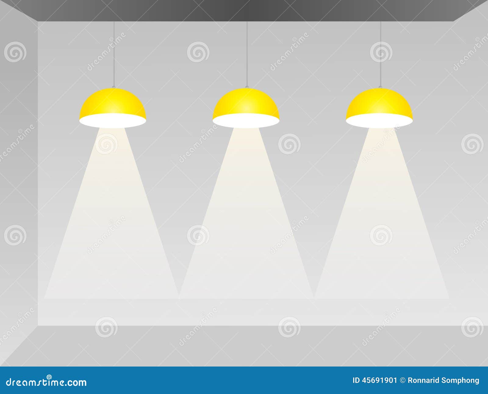 Lighting Downlight , Spotlight Lighting Design Illustration Stock ...
