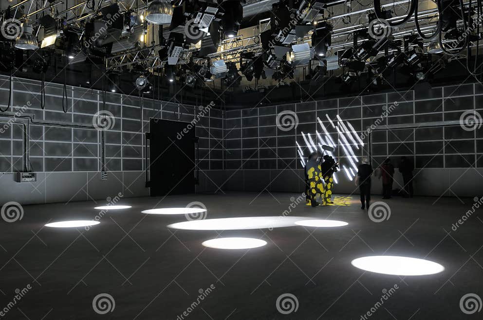 Lighting Effects of TV Studio. Stock Image - Image of floor, effect ...