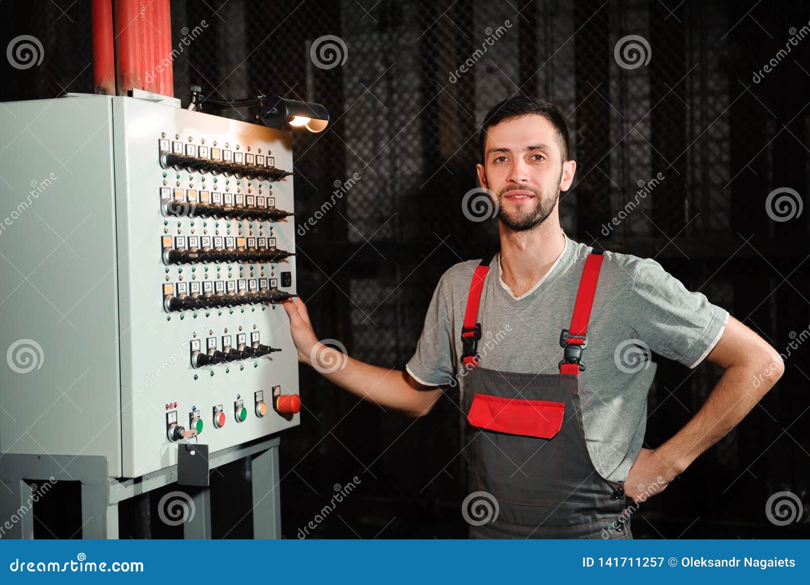 The Lighting Engineer Adjusts the Lights on Stage Behind the Scenes ...