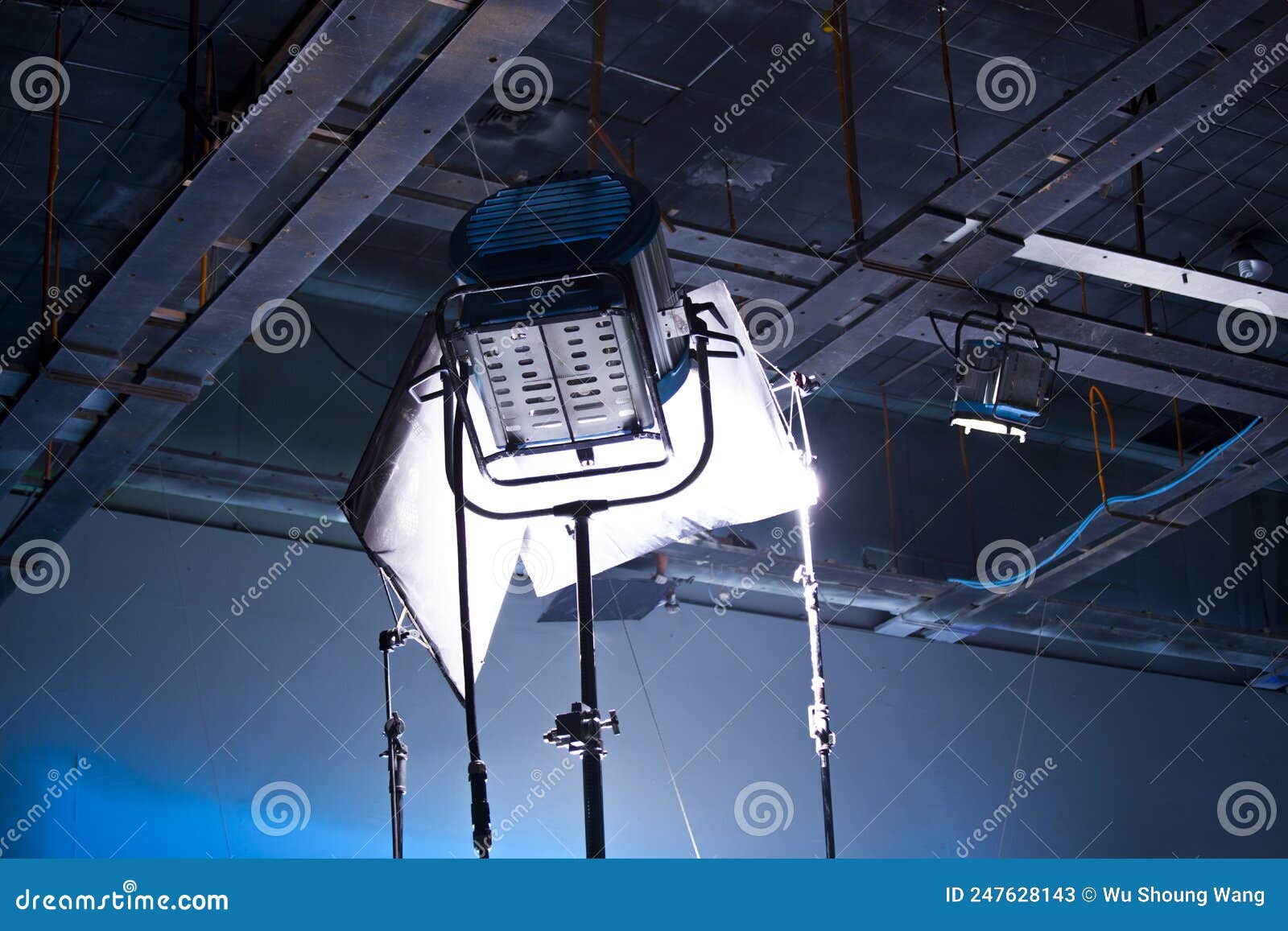 Studio, Gaffer, Adjustment, Scene, Lighting Stock Image - Image of ...