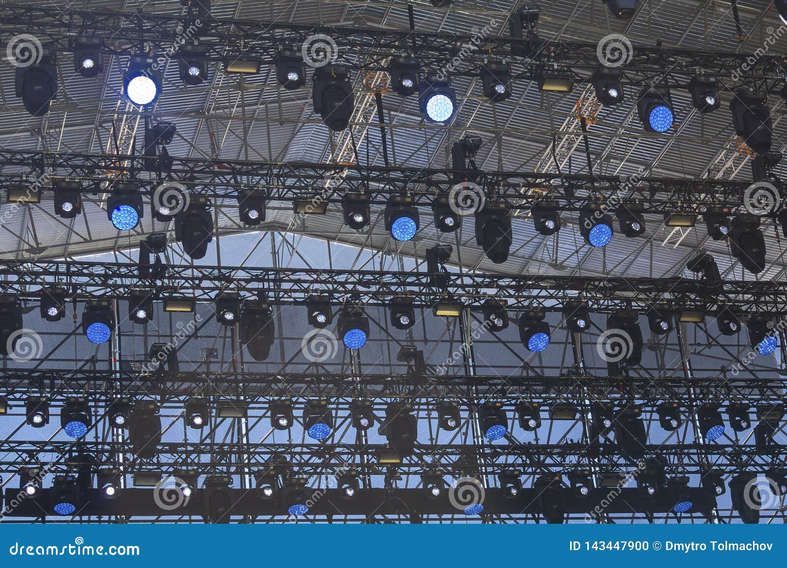 Lighting Equipment on Stage Stock Photo - Image of discotheque ...