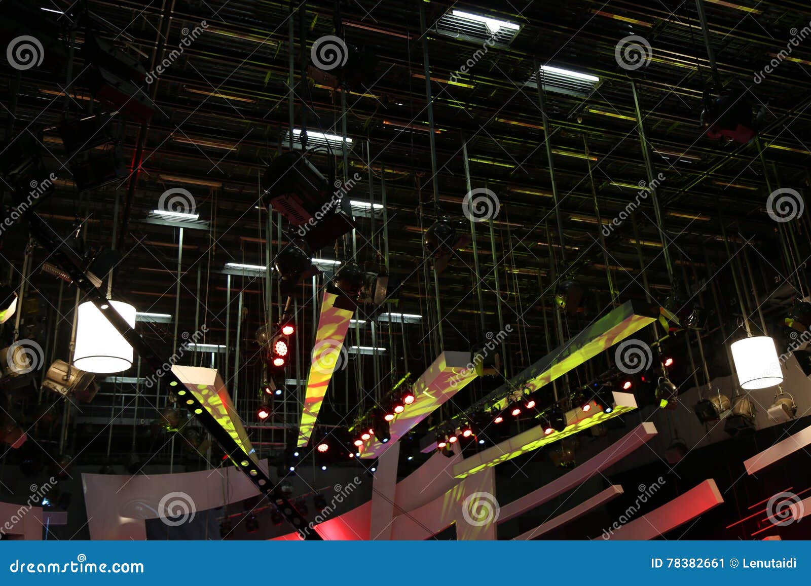 Lighting Equipment of TV Studio Stock Image - Image of interview ...