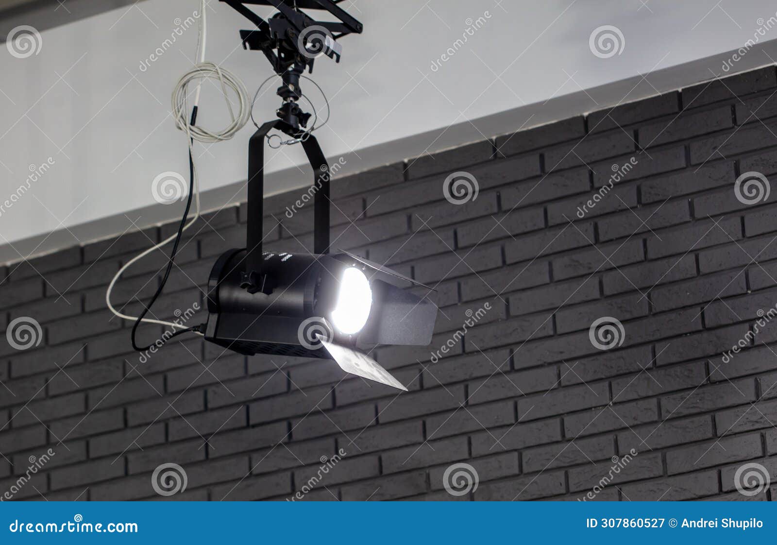 Lighting Fixture on the Ceiling in a Photo Studio Stock Image - Image ...