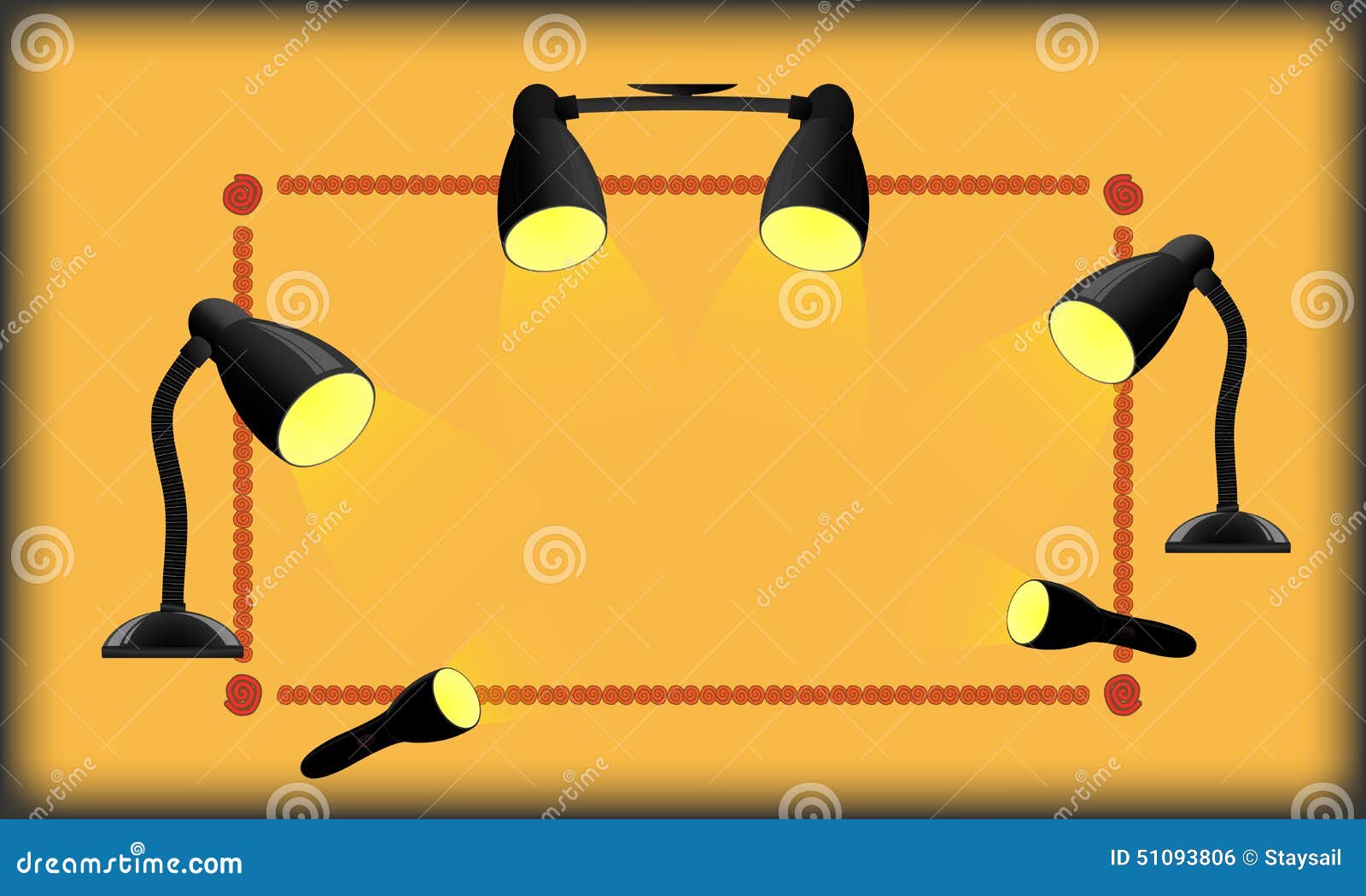 Lighting frame stock illustration. Illustration of light - 51093806